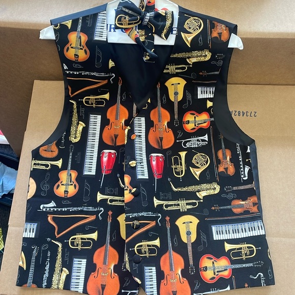 Suits & Blazers | Instruments Vest And Bow Tie Vest New | Poshmark